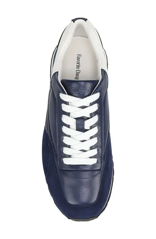 FAVORITE DAUGHTER Sophia Lace-up Sneakers - Navy