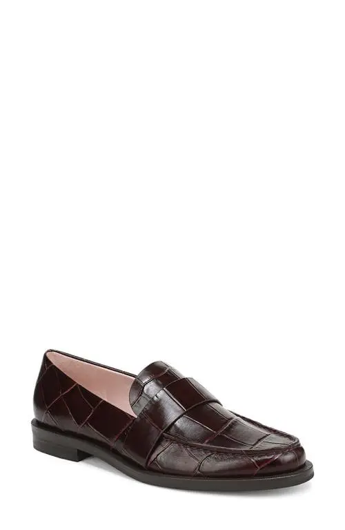 FAVORITE DAUGHTER Lola Loafer - Deep Bordeaux Croc