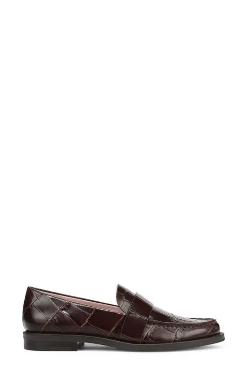 FAVORITE DAUGHTER Lola Loafer - Deep Bordeaux Croc
