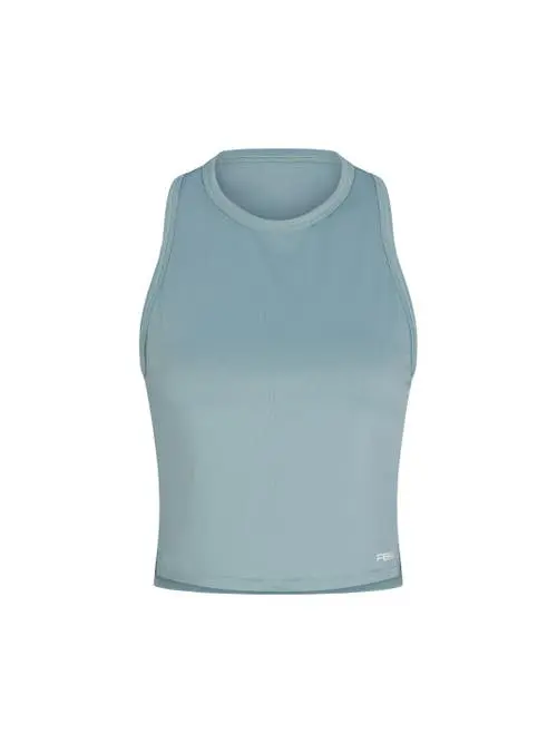 PB5STAR Cropped Racerback Tank Top - Arctic
