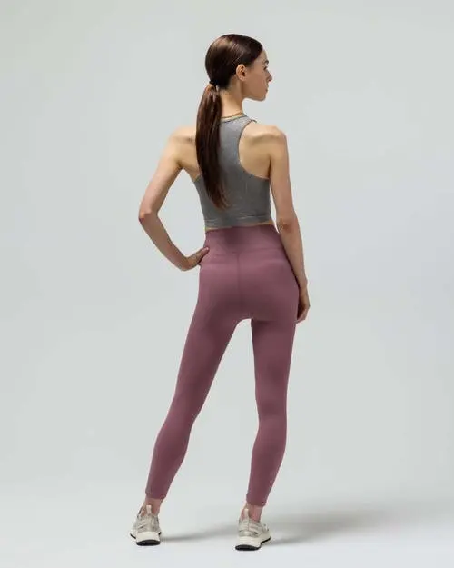 REFORMER Compression Legging With Fused Waistband - Mauve