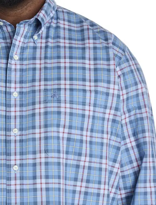 Brooks Brothers Big & Tall Multi Plaid Friday Sport Shirt - Blue Multi