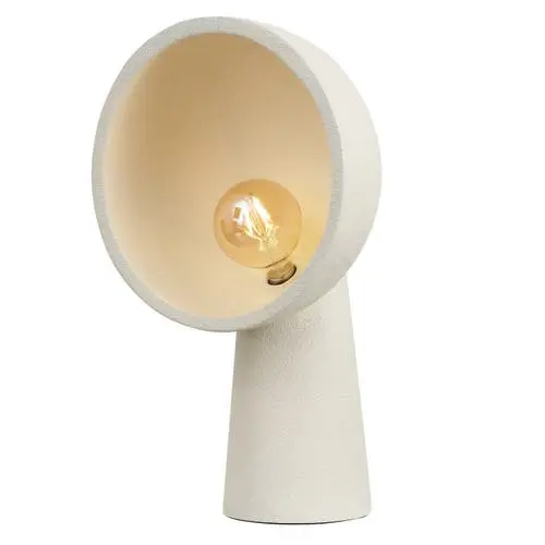 JONATHAN Y Claude 17.5" Contemporary Minimalist Resin Half-globe Column Led Table Lamp - Cream