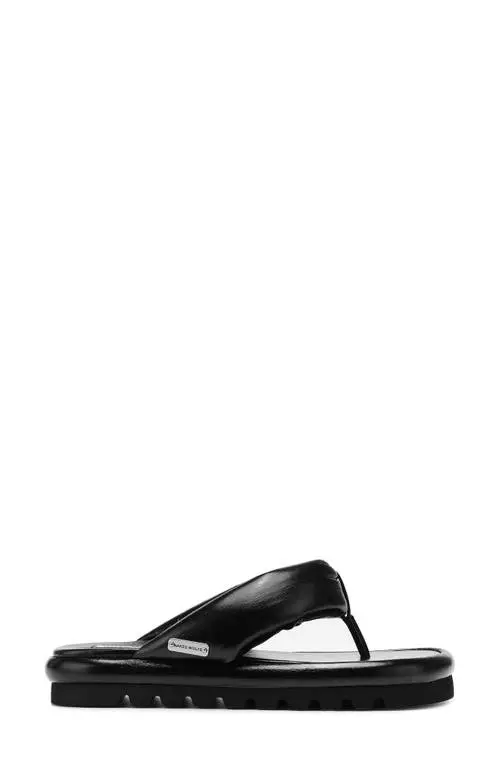 NAKED WOLFE Hilary Platform Slip-on Sandals - Black-leather
