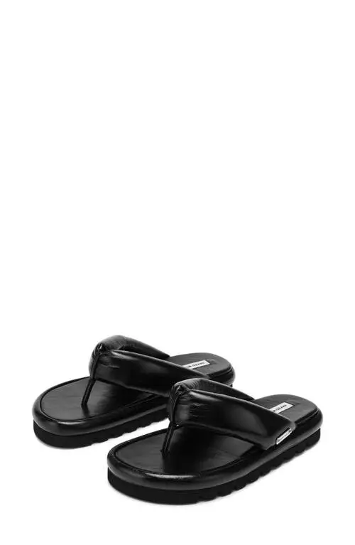 NAKED WOLFE Hilary Platform Slip-on Sandals - Black-leather