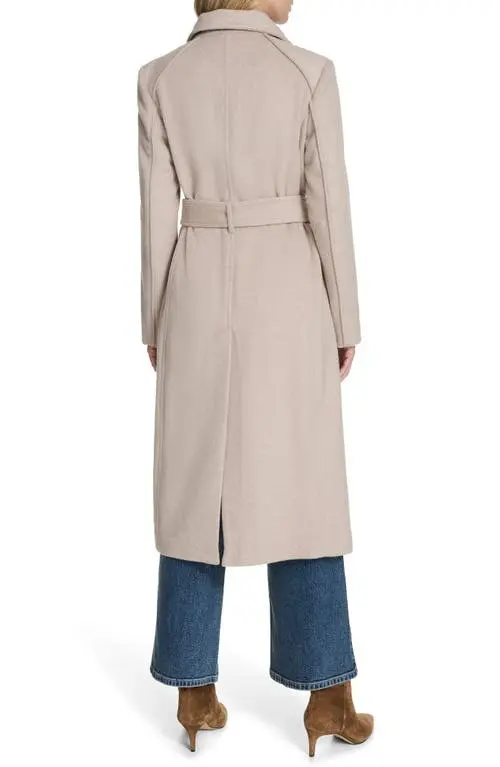 Cole Haan Wool-blend Asymmetric Zip Coat - Bone