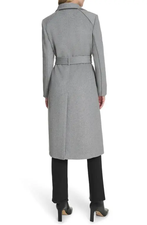 Cole Haan Wool-blend Asymmetric Zip Coat - Medium Grey