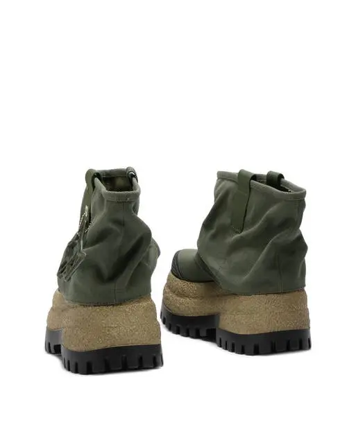 NAKED WOLFE Dream Canvas Boots - Army Green