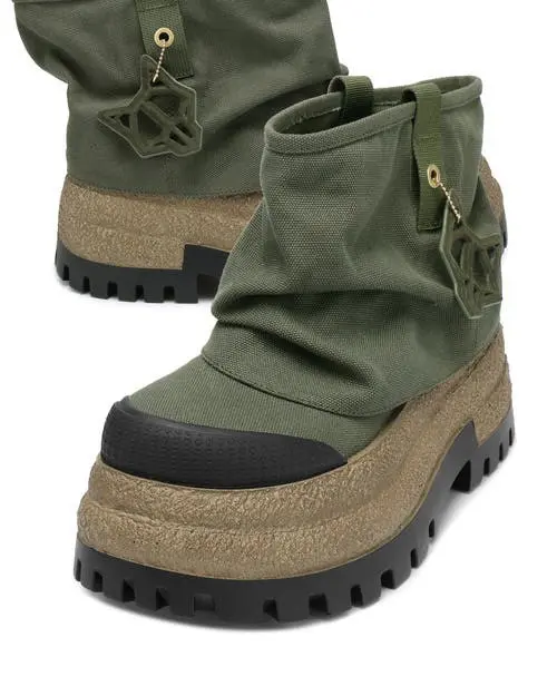 NAKED WOLFE Dream Canvas Boots - Army Green