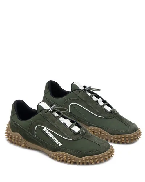NAKED WOLFE Island Pony Hair Sneakers - Khaki