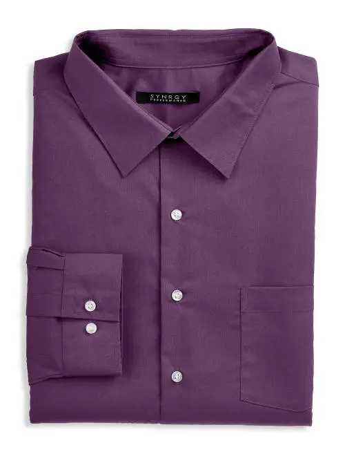 SYNRGY BY DXL Big & Tall Performance Solid Dress Shirt