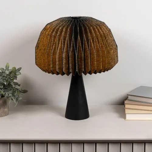 JONATHAN Y Sylvie Paper Pleated Mushroom Accent Led Table Lamp