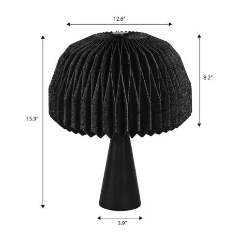 JONATHAN Y Sylvie Paper Pleated Mushroom Accent Led Table Lamp