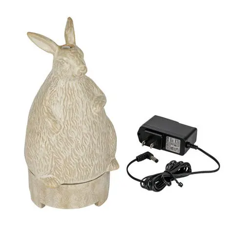 STORIED HOME Stoneware Rabbit Oil Diffuser With Timer