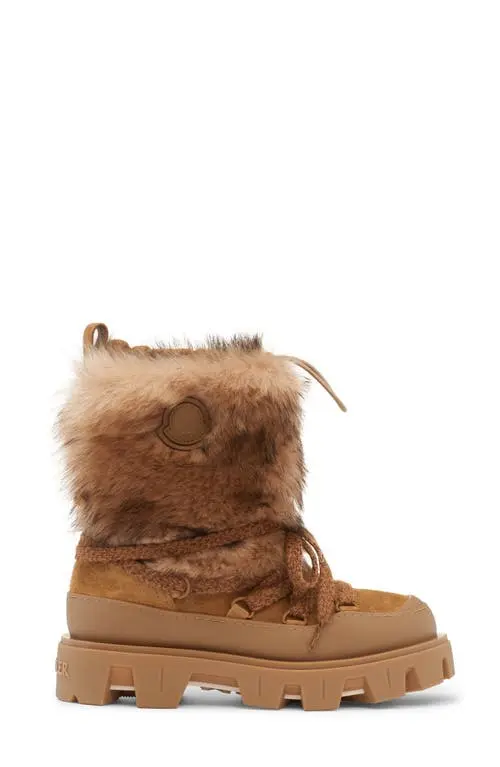 Moncler Peak Après Genuine Shearling Snow Boot - Butternut