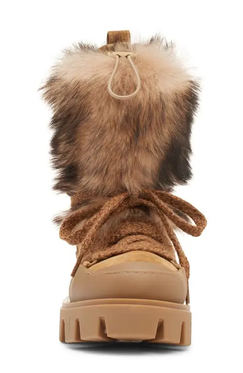 Moncler Peak Après Genuine Shearling Snow Boot - Butternut