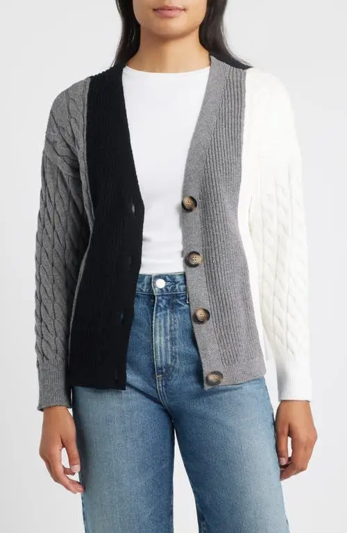 CITY BLUES Colorblock Cardigan