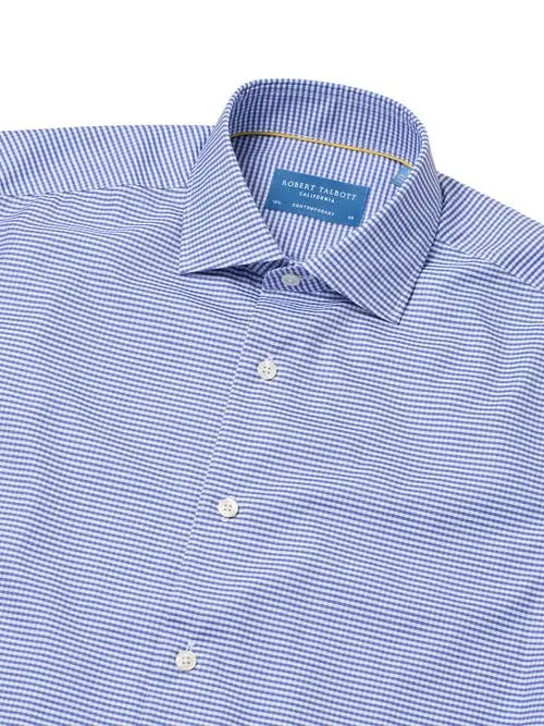 Robert Talbott Reynolds Contemporary Check Twill Shirt - Navy