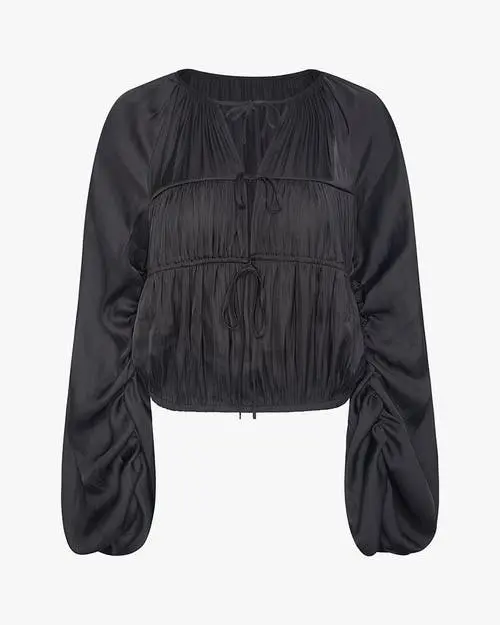 WeWoreWhat Cocoon Sleeve Front Tie Top