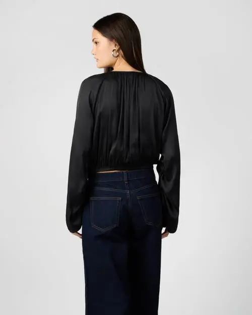 WeWoreWhat Cocoon Sleeve Front Tie Top