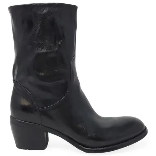 MADISON MAISON Leather Mid-calf Boots - Black
