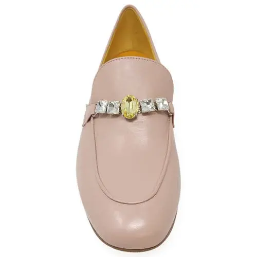 MADISON MAISON Flat Jewel Loafer - Pink