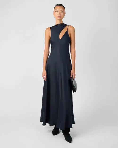 WeWoreWhat Wrap Neck Maxi Slip Dress
