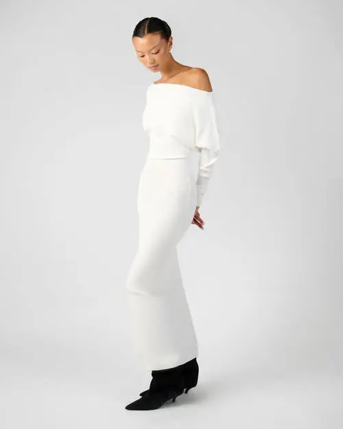 WeWoreWhat Off-shoulder Sweater Midi Dress