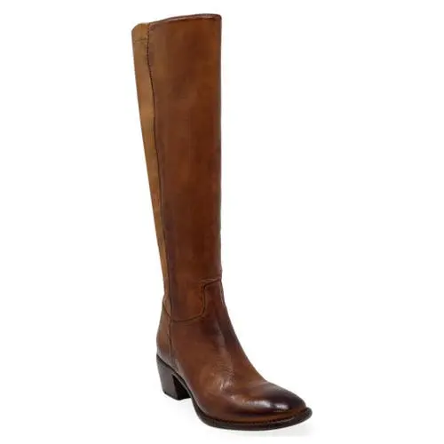 MADISON MAISON Knee High Stretch Boot - Cognac