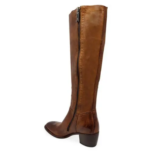 MADISON MAISON Knee High Stretch Boot - Cognac