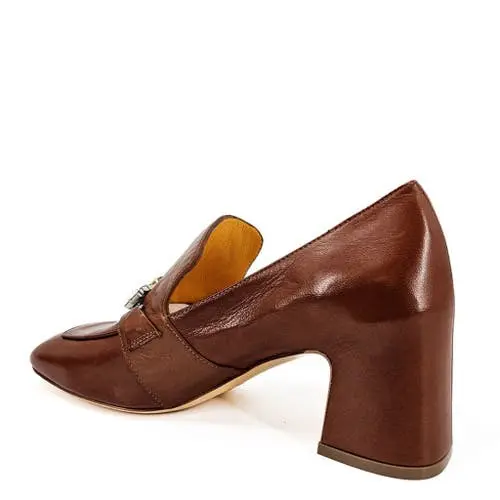 MADISON MAISON Heel Jewel Loafer - Cognac