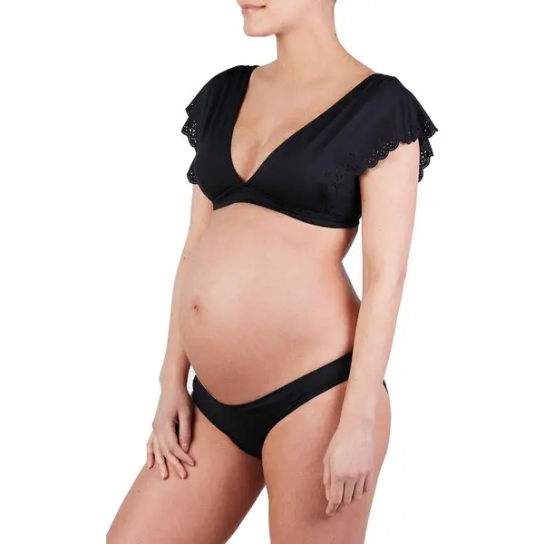 CACHE COEUR Bloom Two-piece Maternity Swimsuit - Black