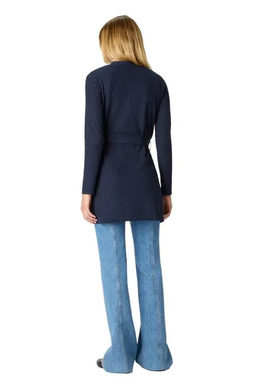 Missoni Chevron Pattern Belted Cardigan - Blue