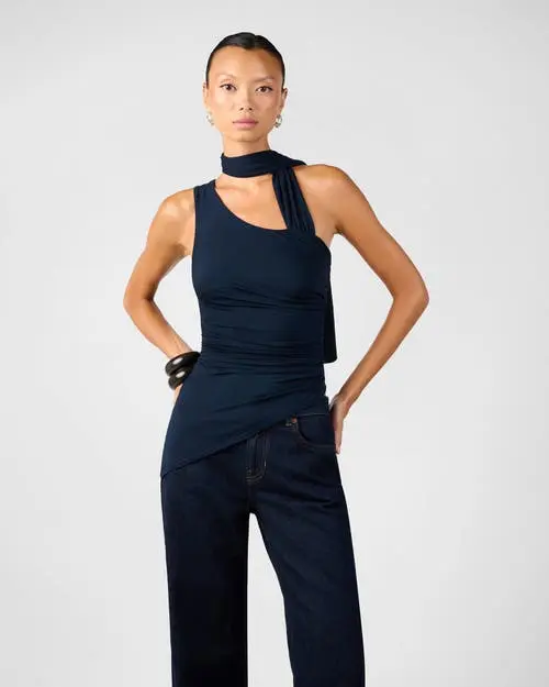 WeWoreWhat One-shoulder Draped Top