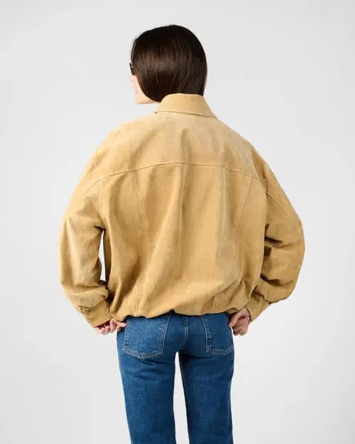 WeWoreWhat Premium Suede Bomber Jacket