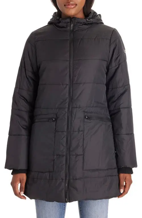 MODERN ETERNITY Gianna 3-in-1 Maternity Hybrid Puffer Jacket - Black