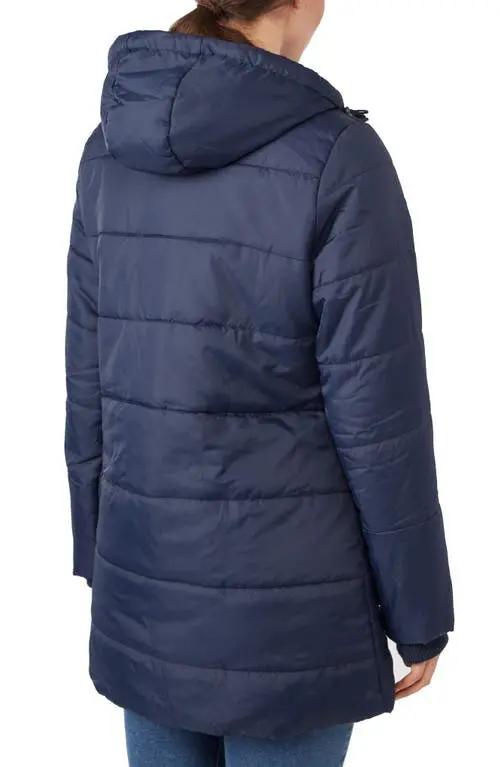 MODERN ETERNITY 3-in-1 Quilted Waterproof Puffer Coat - Navy