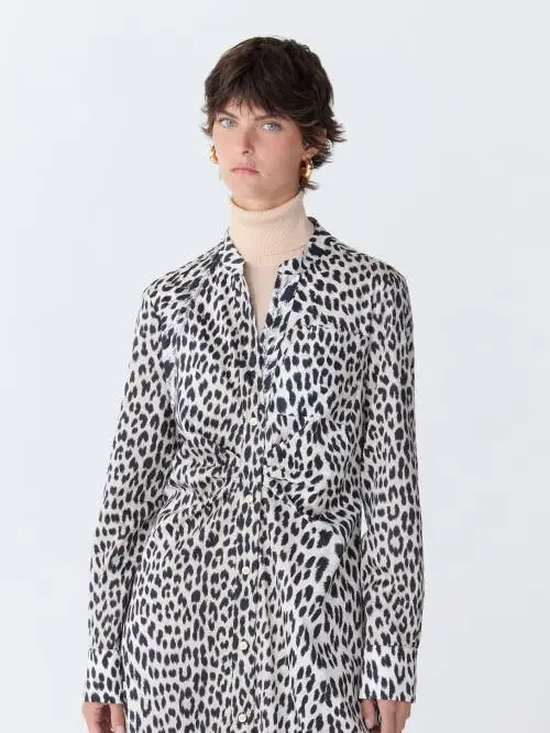 CALLAS MILANO Genny Longsleeve Shirtdress - Natural