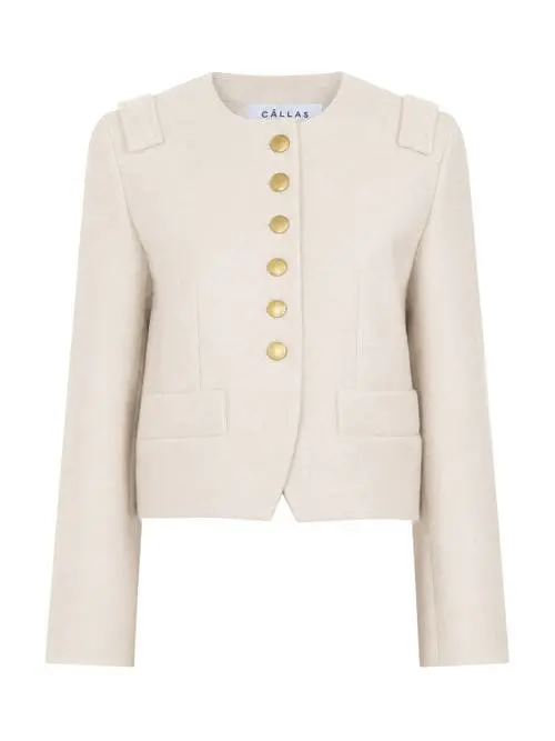 CALLAS MILANO Aubrey Cropped Jacket - Beige