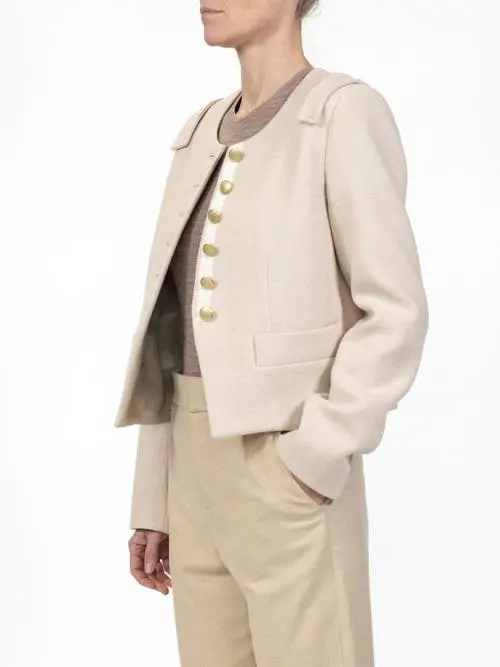 CALLAS MILANO Aubrey Cropped Jacket - Beige