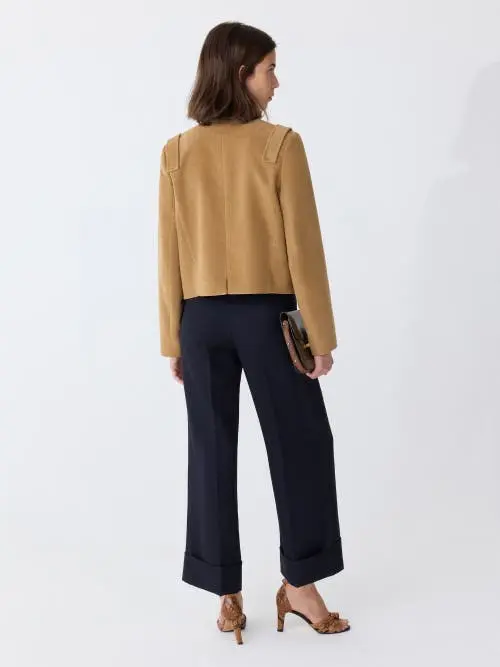 CALLAS MILANO Aubrey Cropped Jacket - Camel
