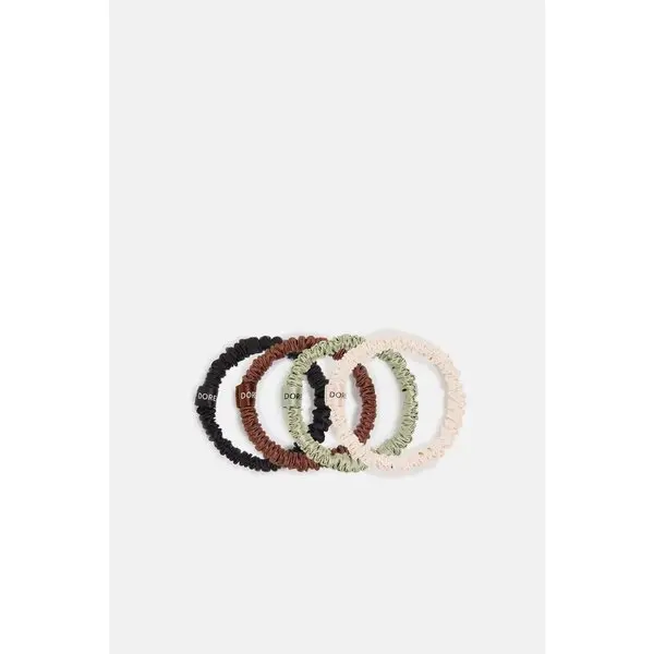 DORE & ROSE 23 Momme Mulberry Silk Scrunchie Set - Mix