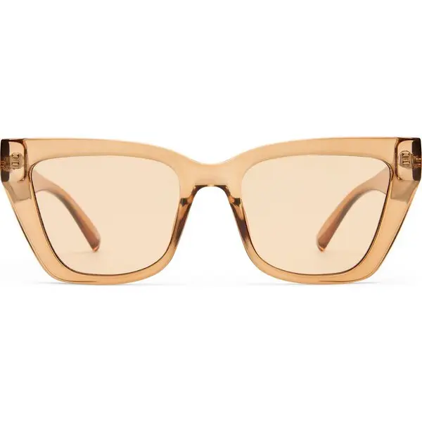 Le Specs Le Coeur 53mm Cat Eye Sunglasses - Barley/latte Tint