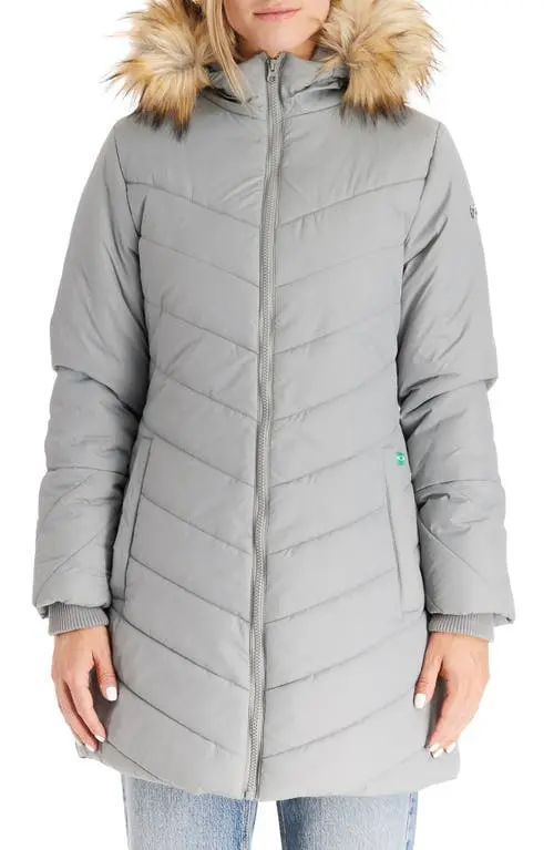 MODERN ETERNITY 3-in-1 Maternity Coat With Removable Panel - Graphite