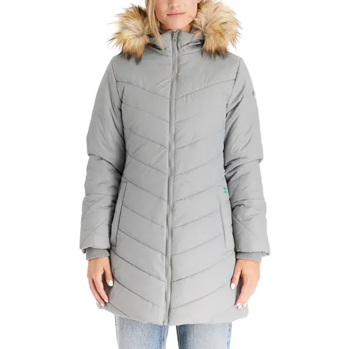MODERN ETERNITY Faux Fur Trim Convertible Puffer Jacket - Graphite