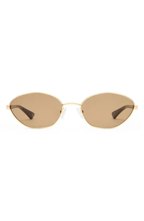 Le Specs Le Bebe 58mm Oval Sunglasses - Gold/brown Mono