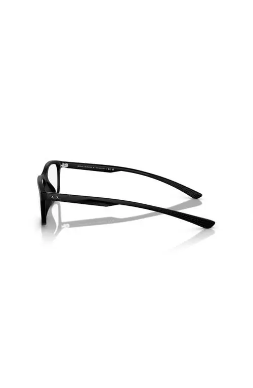 Armani Exchange Rectangle Full Rim Eyeglasses - Black