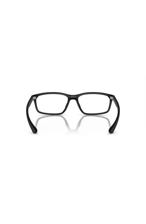 Armani Exchange Rectangle Full Rim Eyeglasses - Black