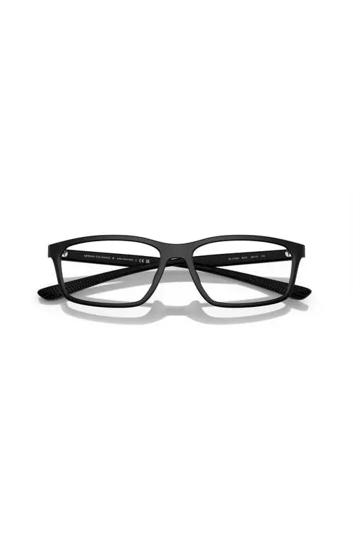 Armani Exchange Rectangle Full Rim Eyeglasses - Black