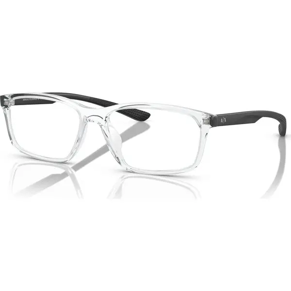 Armani Exchange 56mm Rectangle Optical Glasses - Transparent